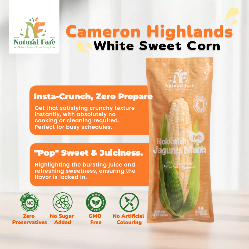 NF Cameron White Sweet Corn 1pcs | Natural Fare Sdn Bhd | Fresh Cameron ...